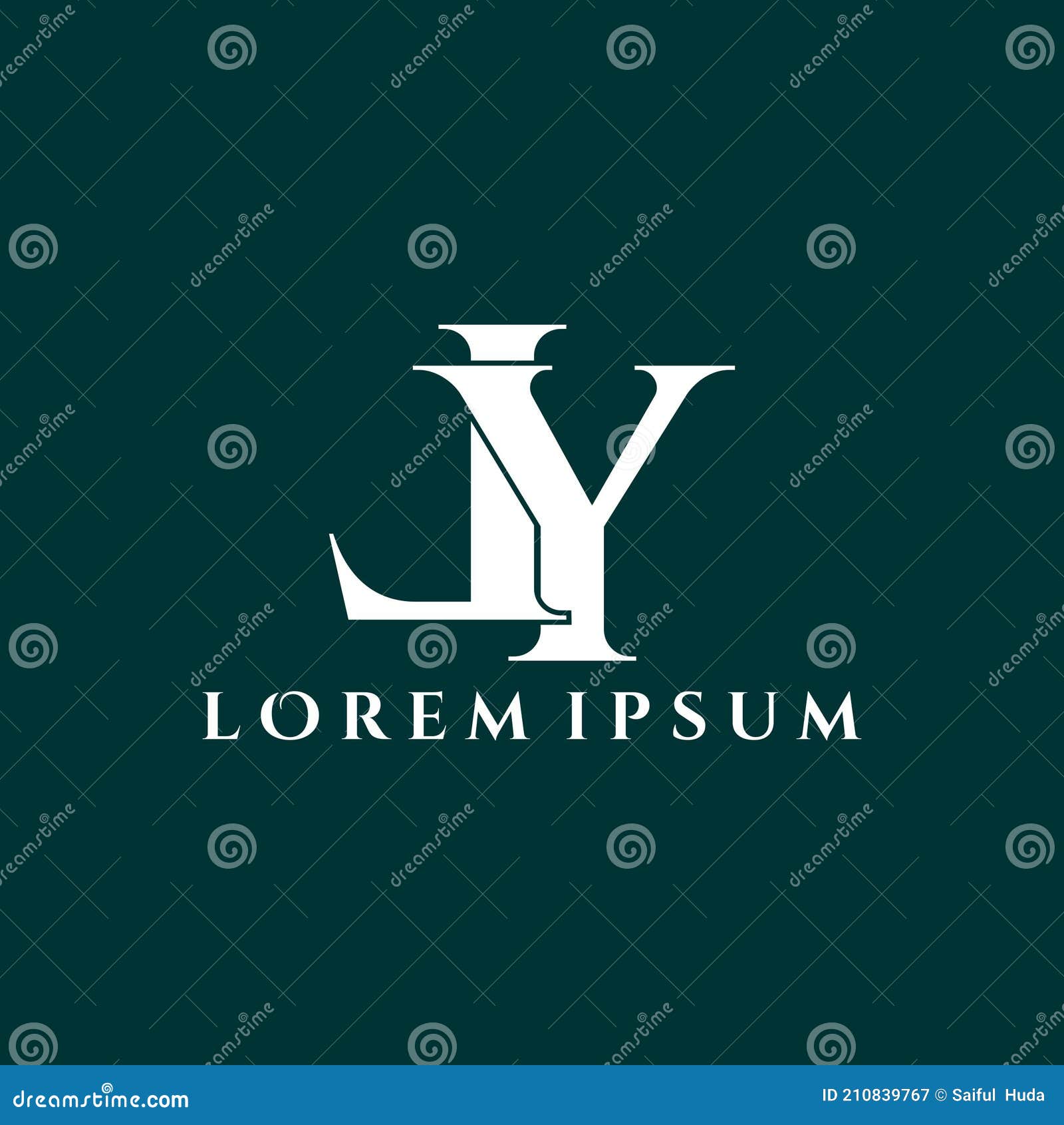 Letter LY Simple Monogram Logo Icon Design. Stock Vector - Illustration ...