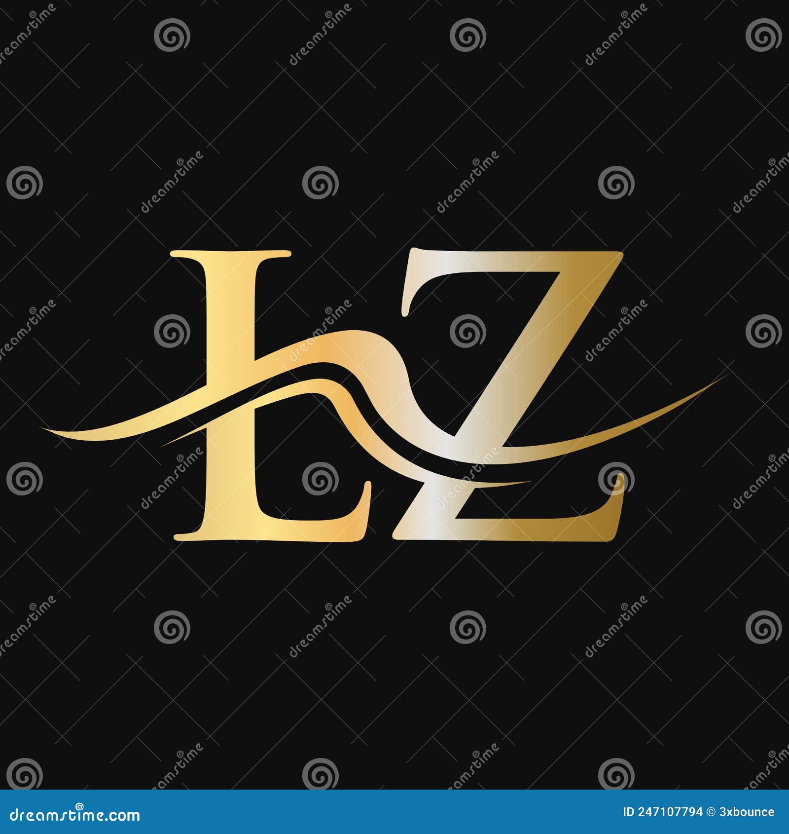 Letter LZ Logo Design. Initial LZ Logotype Template for Business and ...
