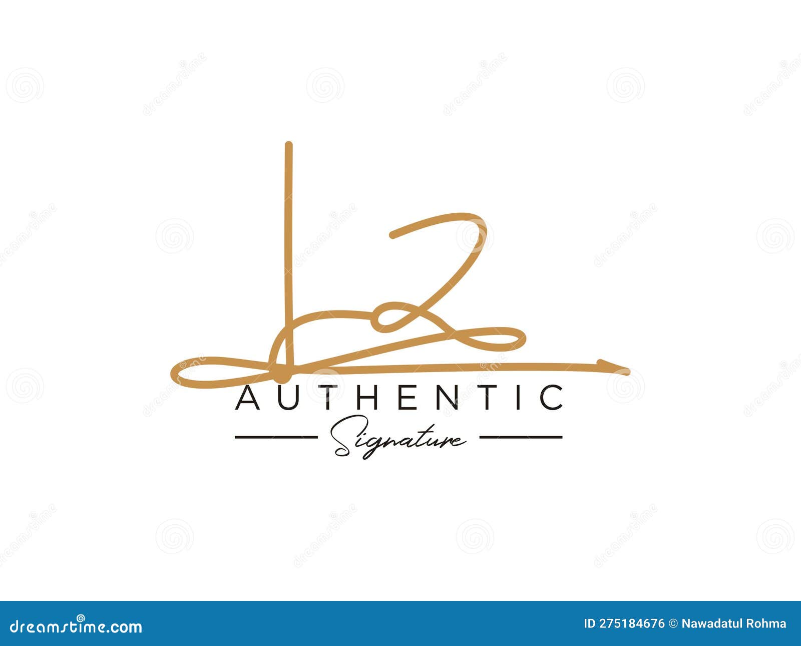 Letter LZ Signature Logo Template Vector Stock Vector - Illustration of ...