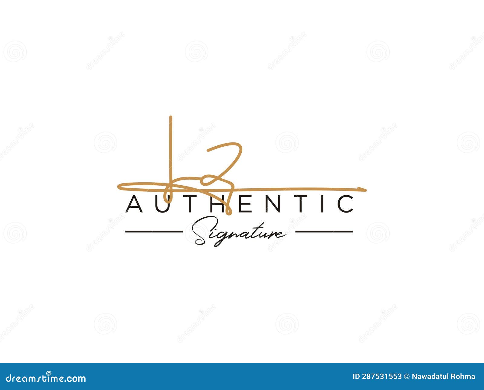 Letter LZ Signature Logo Template Vector Stock Vector - Illustration of ...