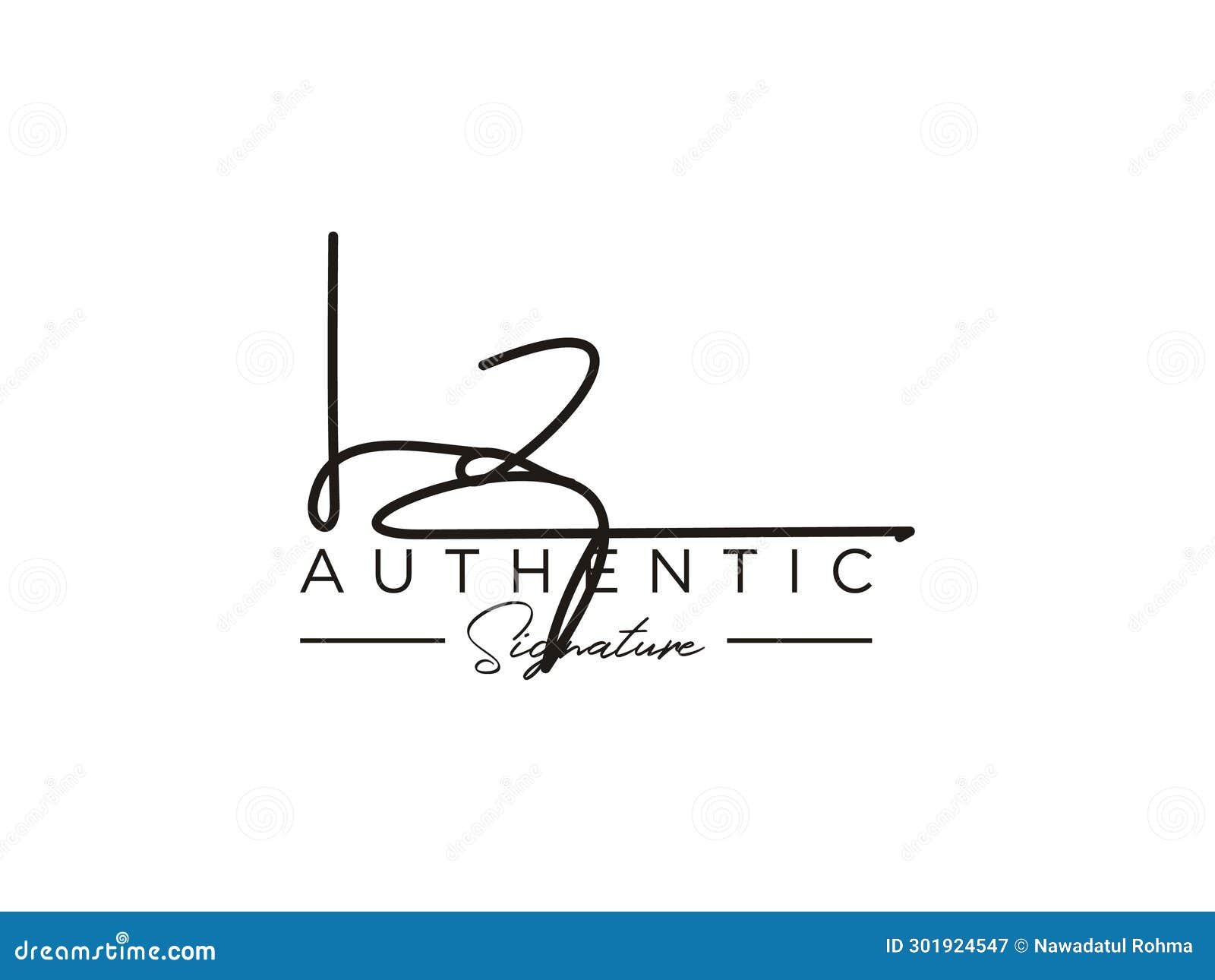Letter LZ Signature Logo Template Vector Stock Vector - Illustration of ...