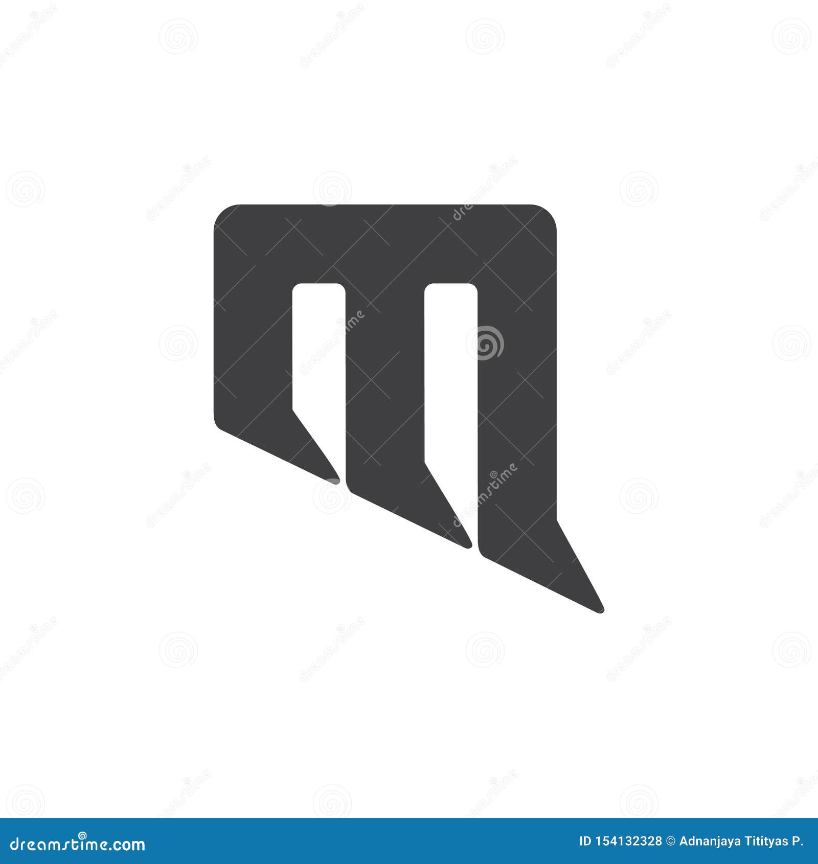Letter M Abstract Shape Unique Logo Vector Stock Vector - Illustration ...