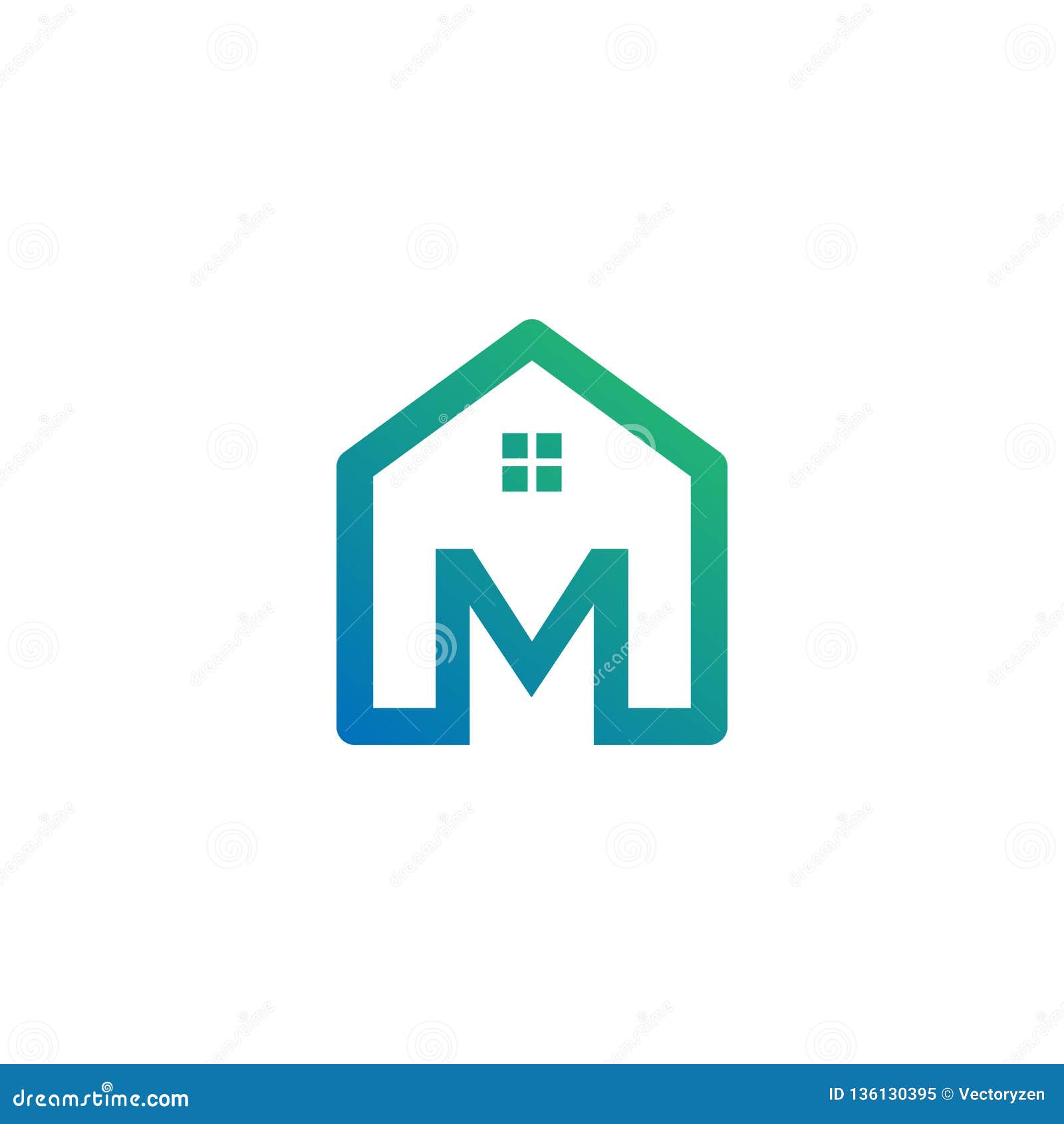 Letter M Architect, Home, Construction Creative Logo Template Stock ...