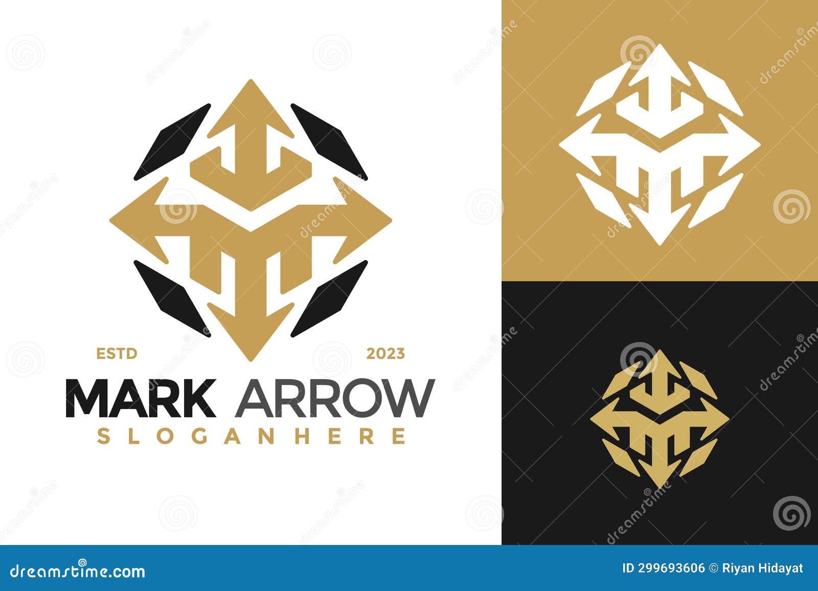 Letter M Arrow Logo Design Vector Symbol Icon Illustration Stock ...