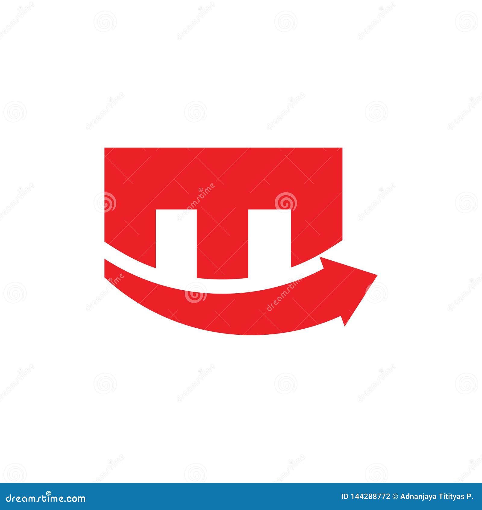 Letter M Arrow Up Geometric Logo Vector Stock Vector - Illustration of ...