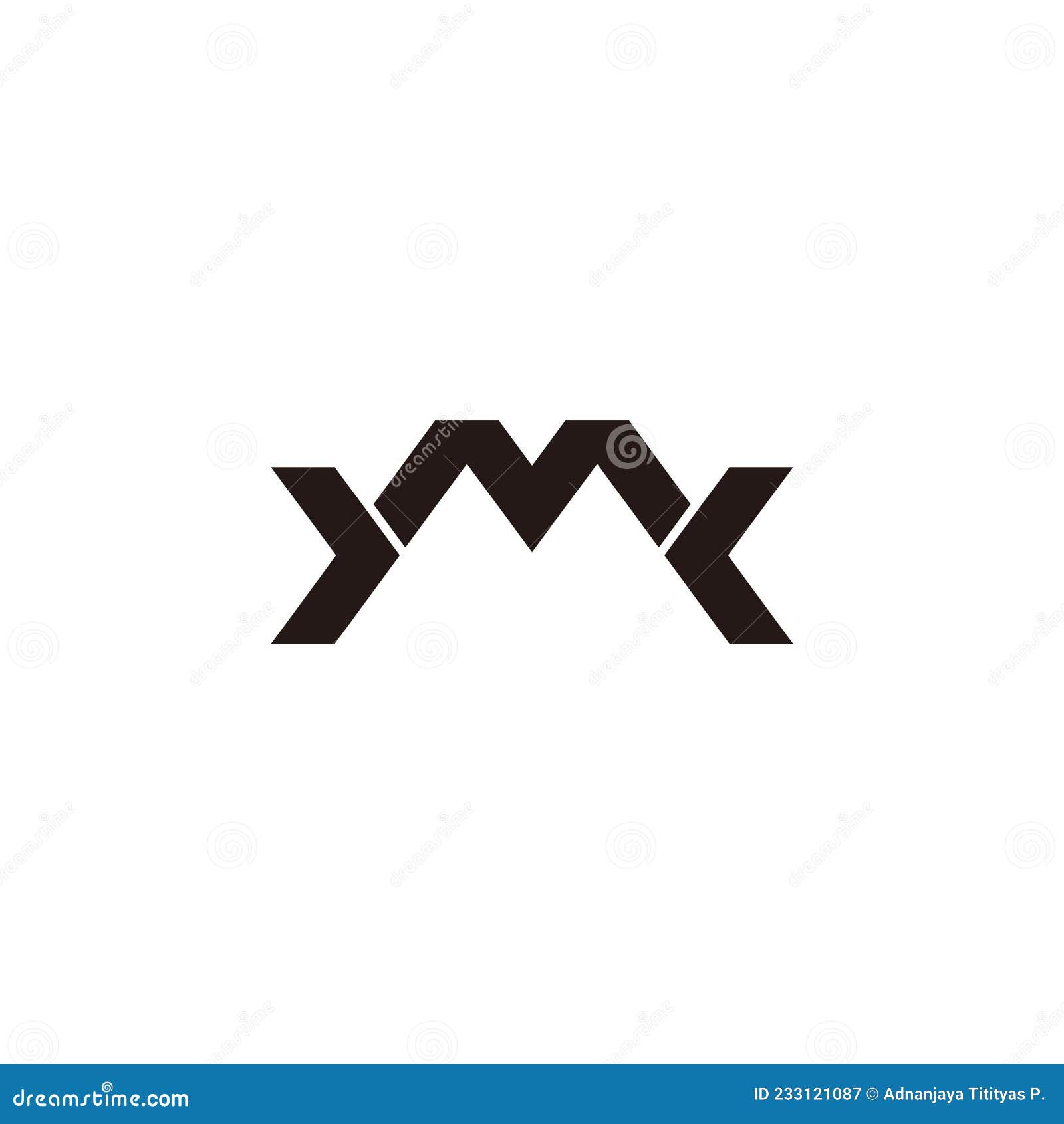 Letter M Arrows Simple Geometric Line Logo Vector Stock Vector ...