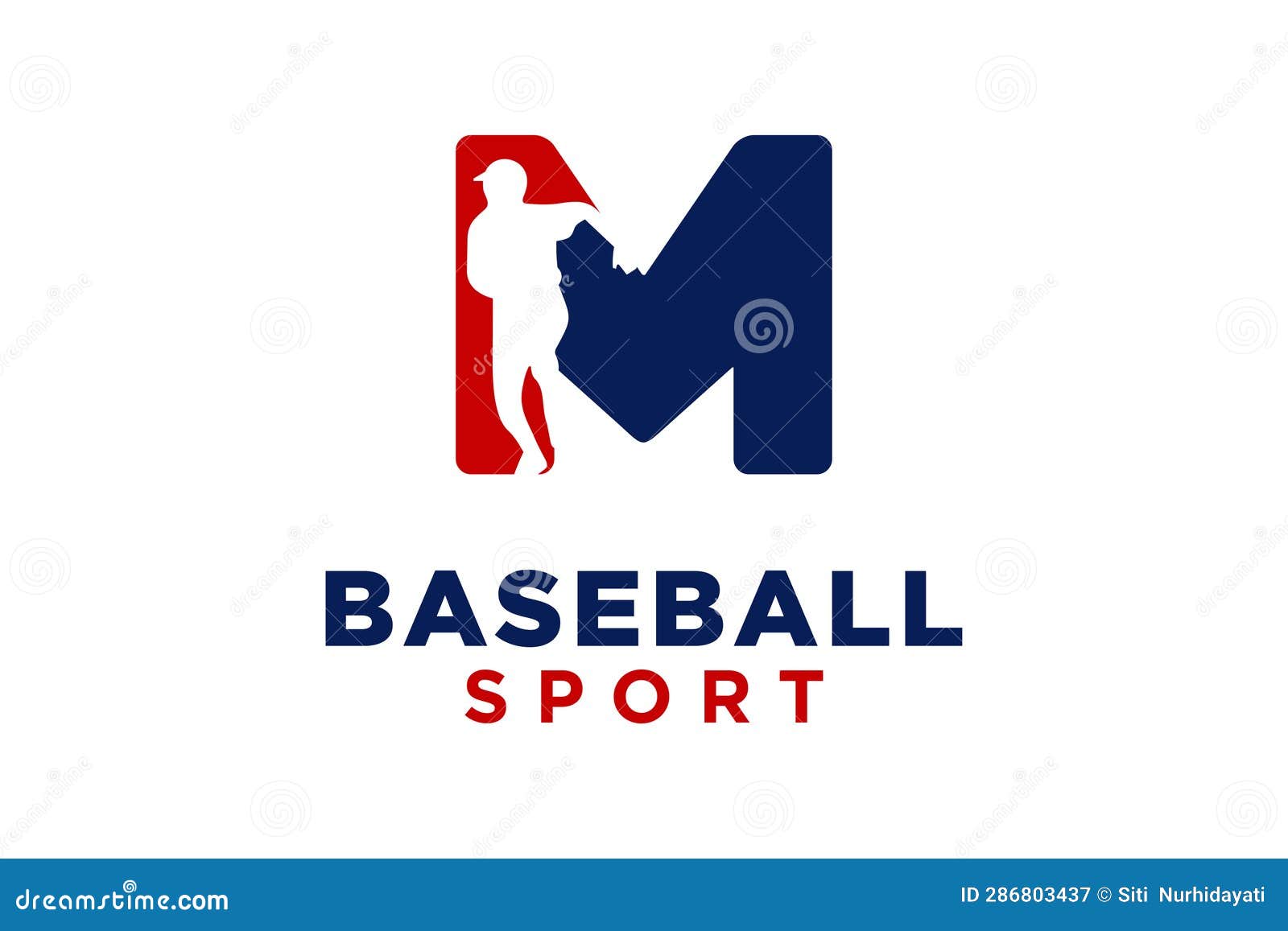 Letter M Baseball Logo Icon Vector Template, Stock Vector ...