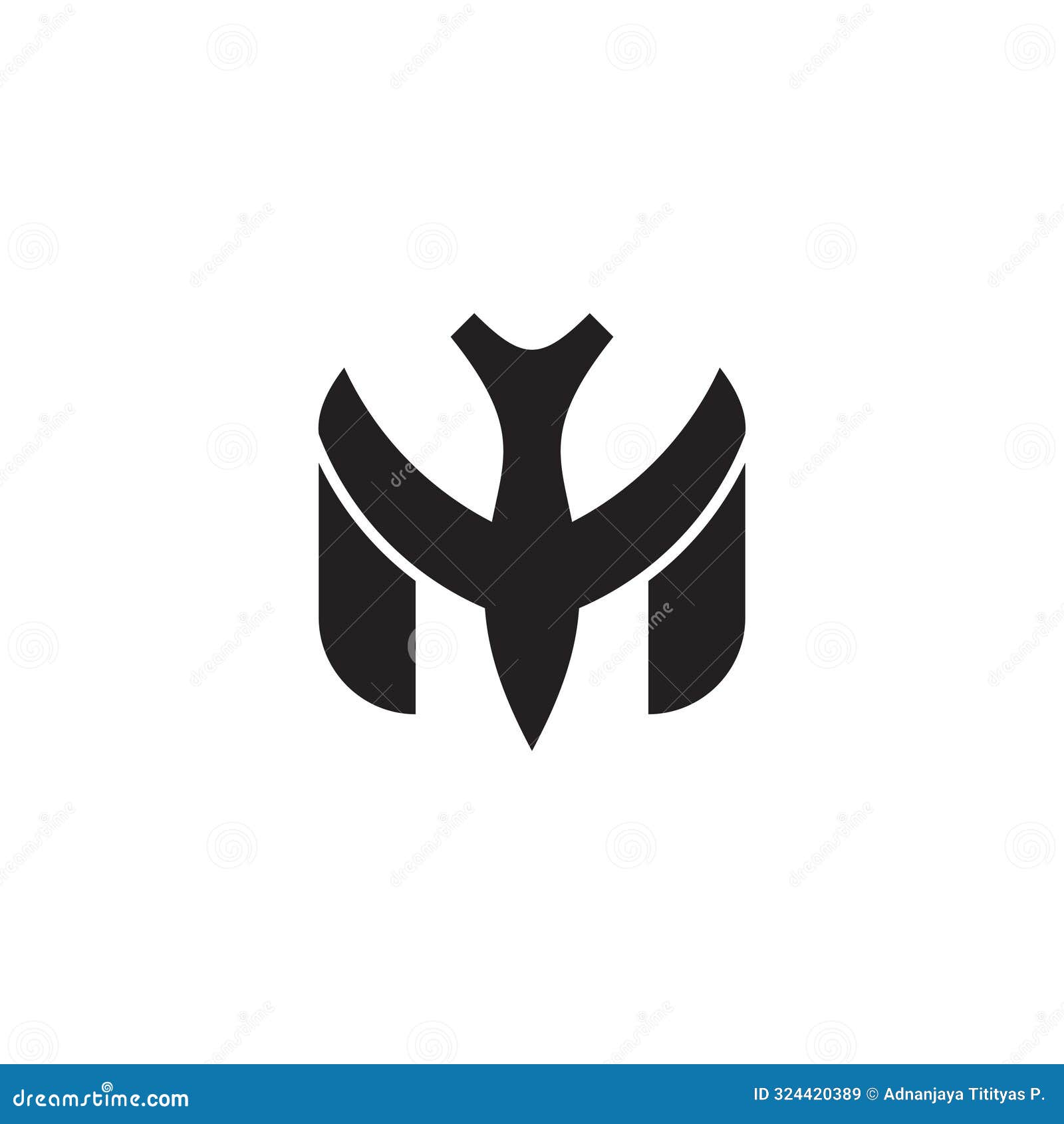 Letter M Bird Air Plane Ssymbol Logo Vector Stock Vector - Illustration ...