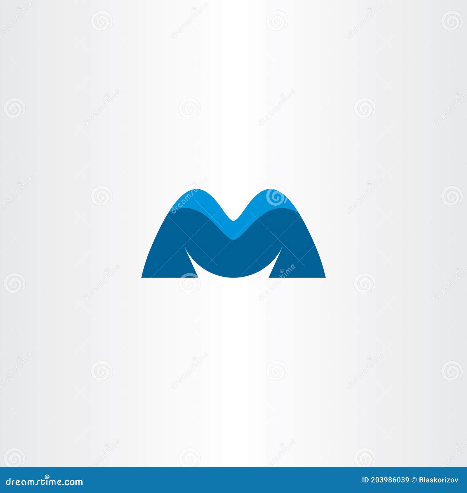 Letter M Blue Symbol Logotype Vector Stock Vector - Illustration of ...