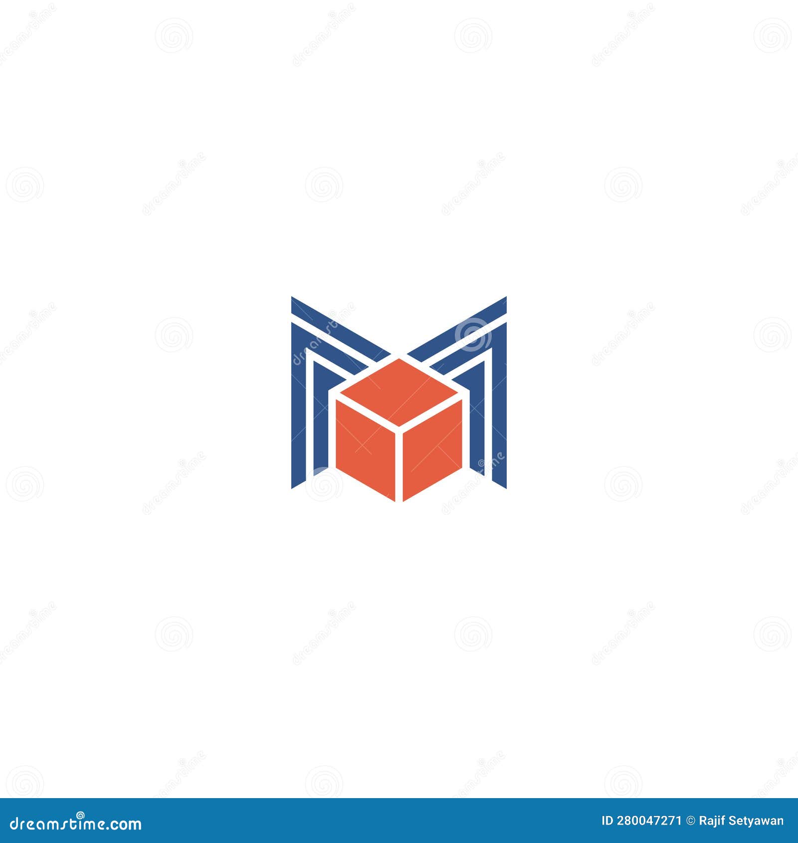 Letter M Box Wing Logo Design Vector Stock Vector - Illustration of ...