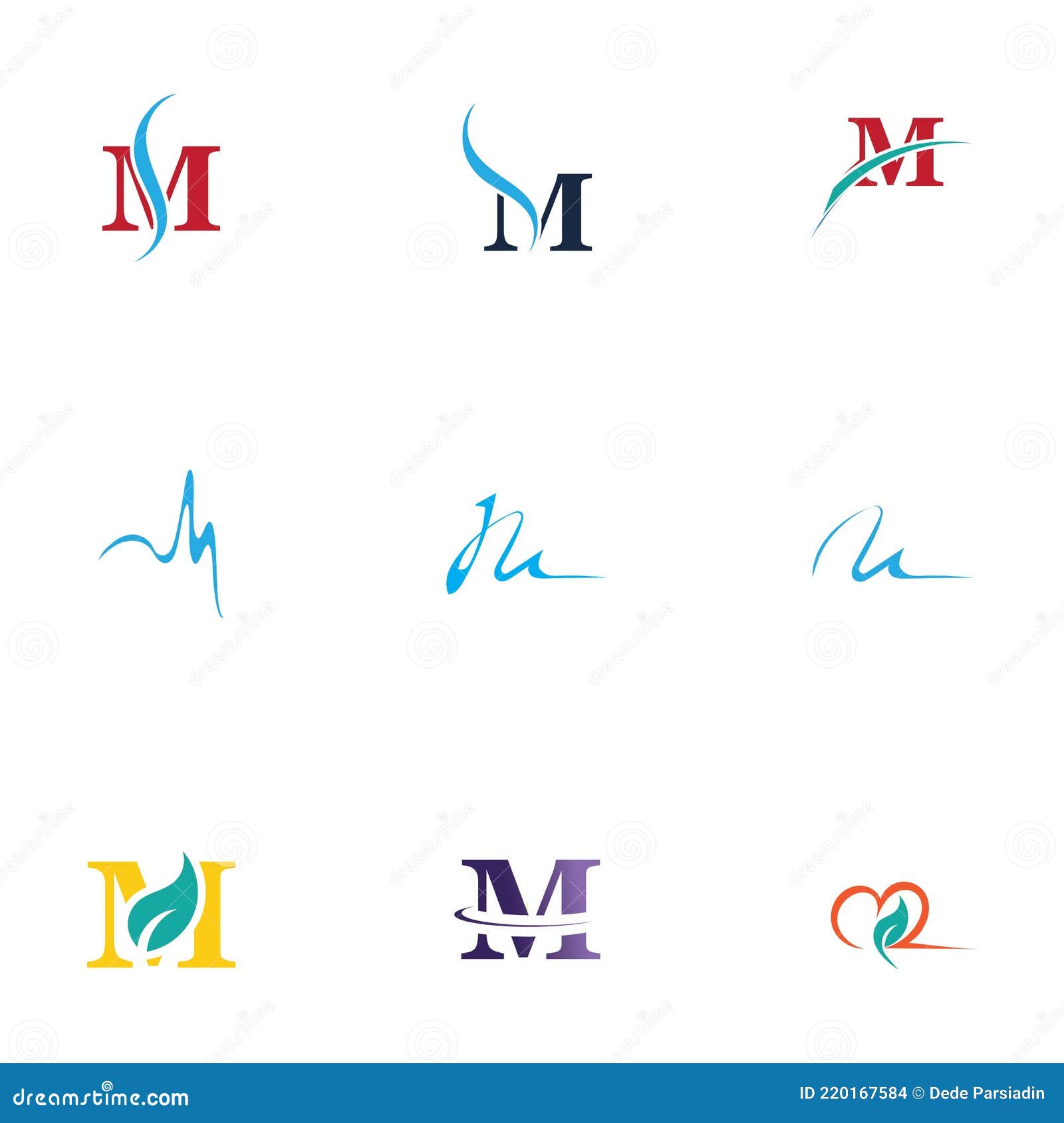 Letter M Business Corporate Abstract Unity Vector Logo Design Template ...