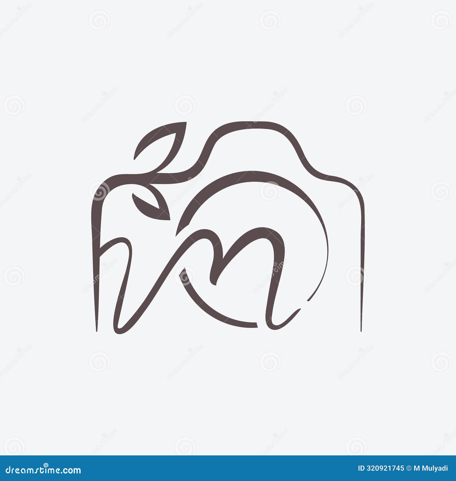 Letter M Camera Logo Vector, Simple and Minimalist. Stock Vector ...