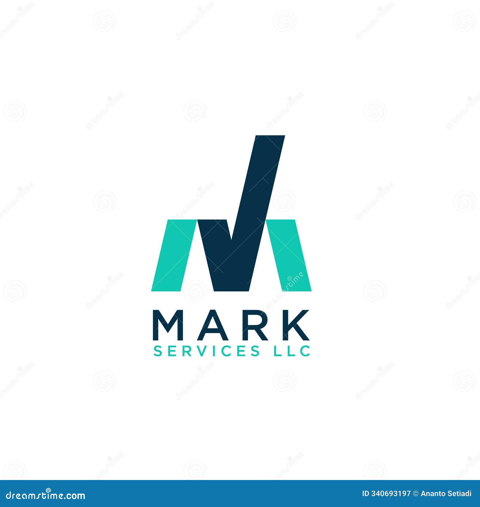 Letter M Check Mark Logo Design Stock Illustration - Illustration of ...