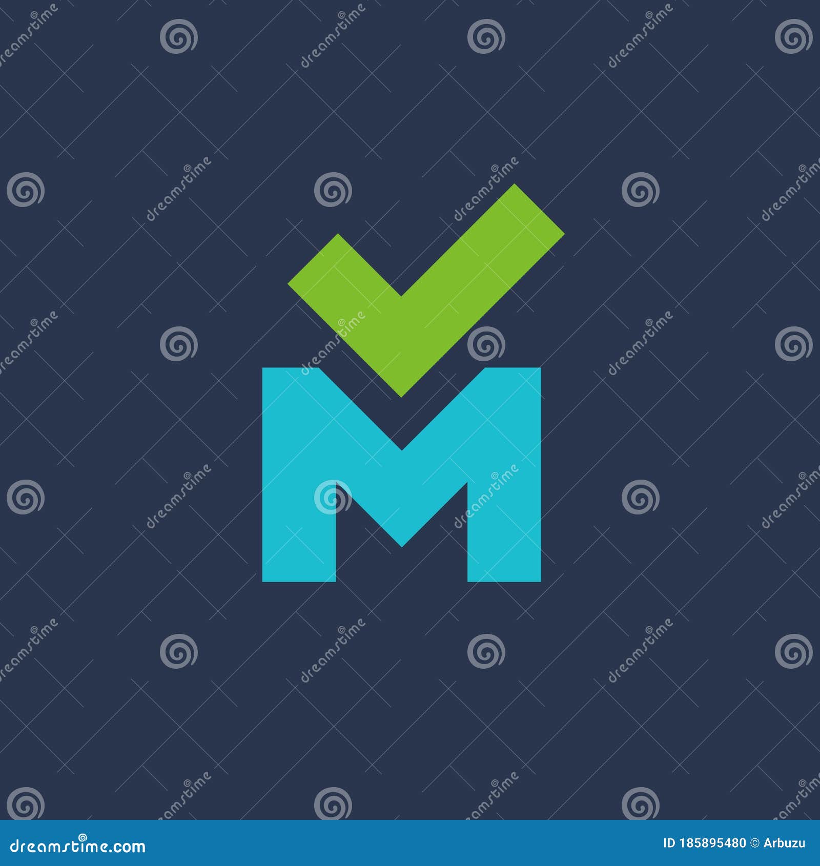 Letter M Check Mark Logo Icon Design Template Elements Stock Vector ...