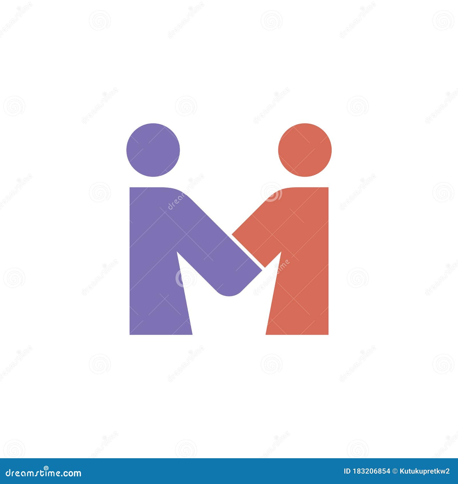 Letter M Couple Man Letter Logo Template Illustration Design. Vector ...