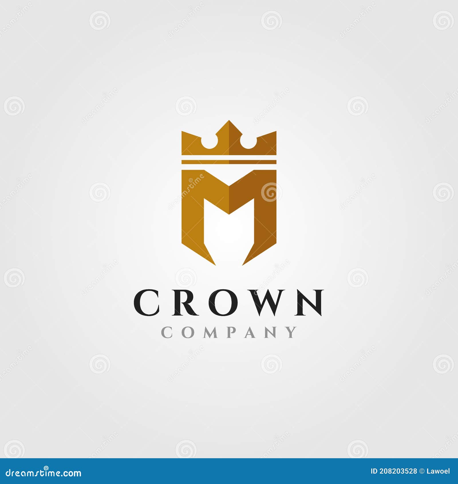 Letter M with Crown Logo Initial Vector Symbol Illustration Design ...