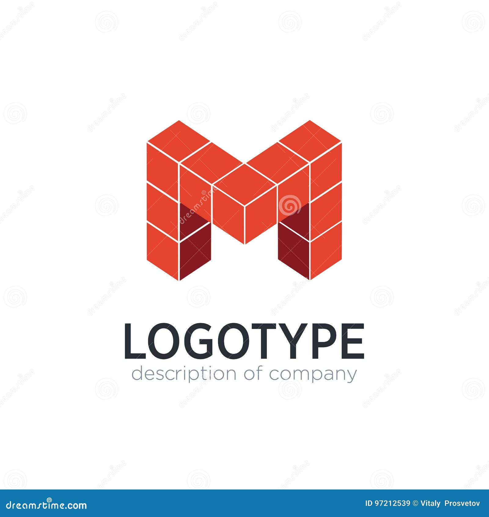 Letter M Cube Figure Logo Icon Design Template Elements Stock ...