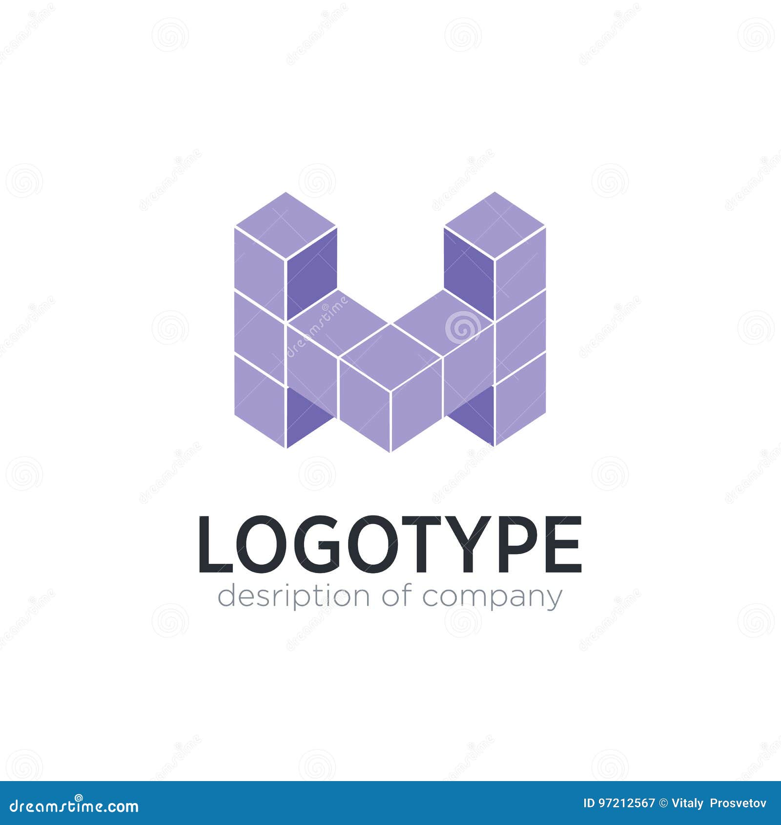 Letter M Cube Figure Logo Icon Design Template Elements Stock ...