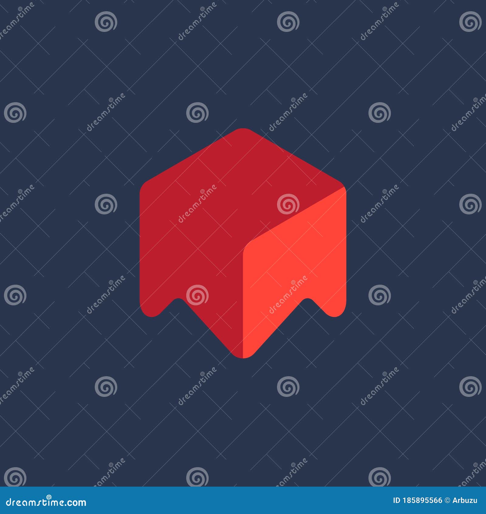Letter M Cube Icon Design Template Elements Stock Vector - Illustration ...
