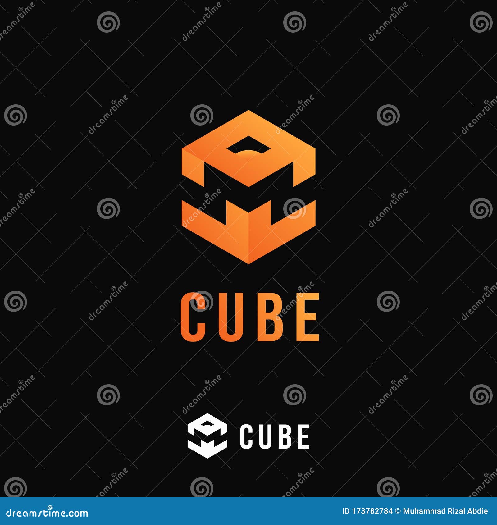 Letter M Cube Square 3d Logo Geometry Icon for Technology Company Stock ...