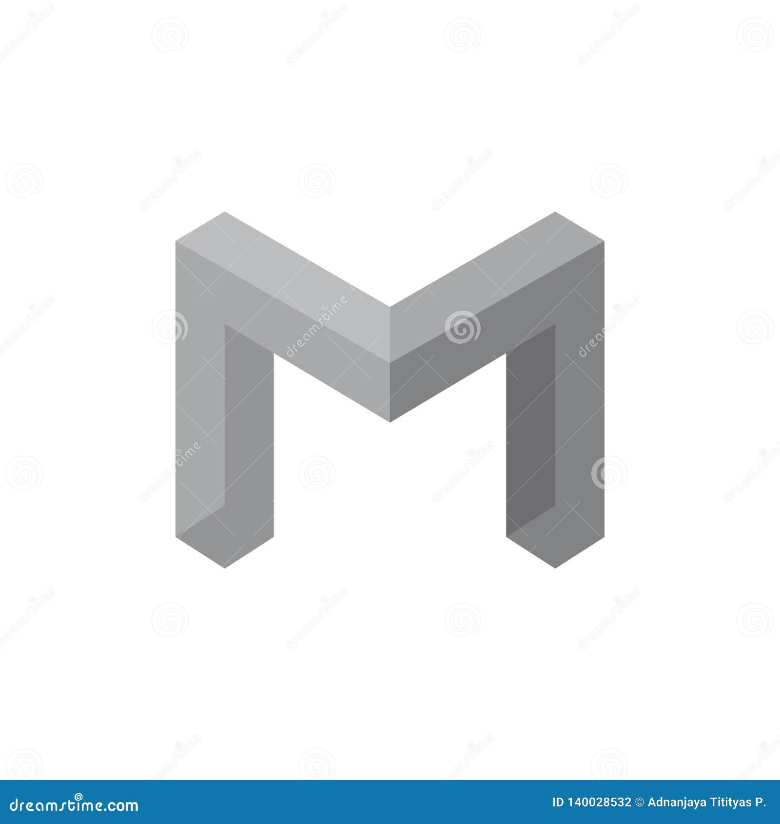 Letter M 3d Gradient Shadow Logo Vector Stock Vector - Illustration of ...