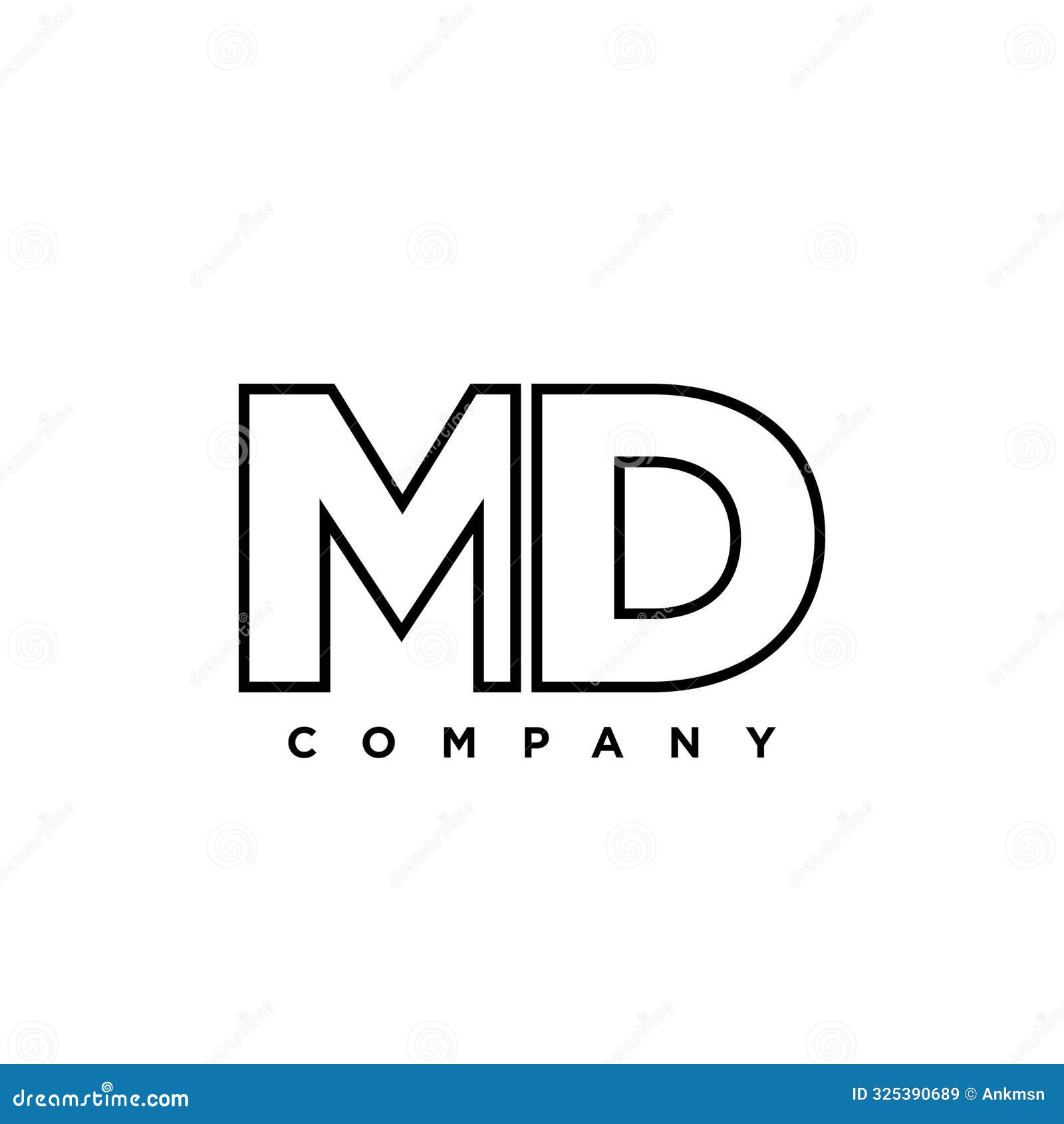 Letter M And D, MD Logo Design Template. Minimal Monogram Initial Based ...
