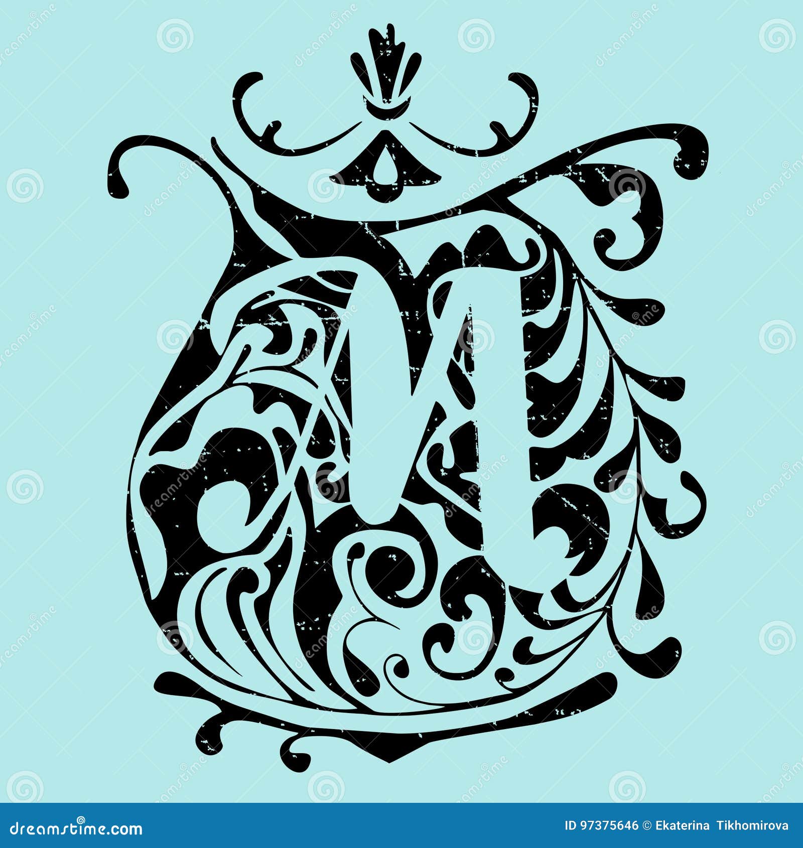 Alphabet: the Letter M in the Vector. Stock Vector - Illustration of ...