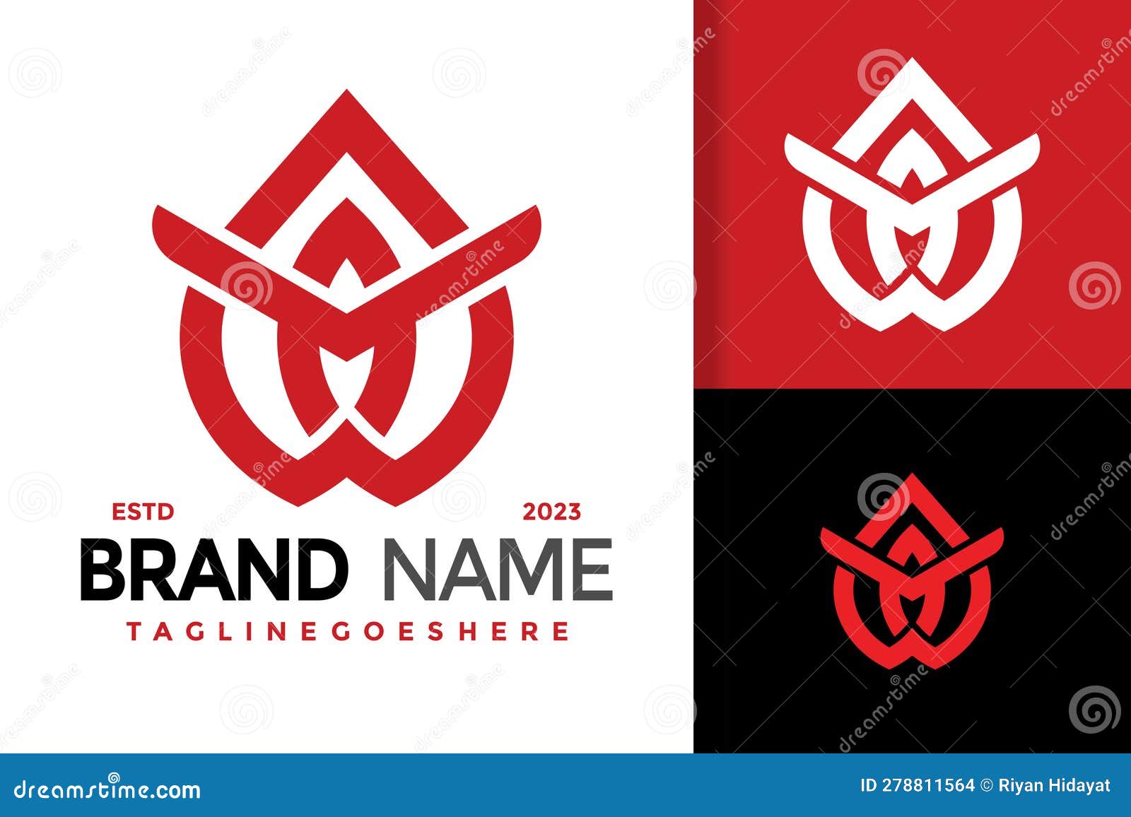 Letter M Drop Fire Monogram Logo Vector Icon Illustration Stock Vector ...