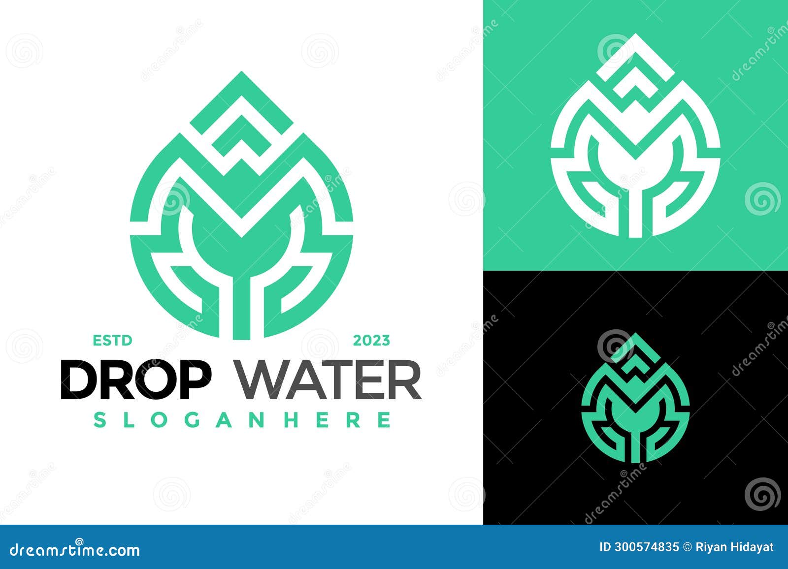 Letter M Drop Water Logo Design Vector Symbol Icon Illustration Stock ...