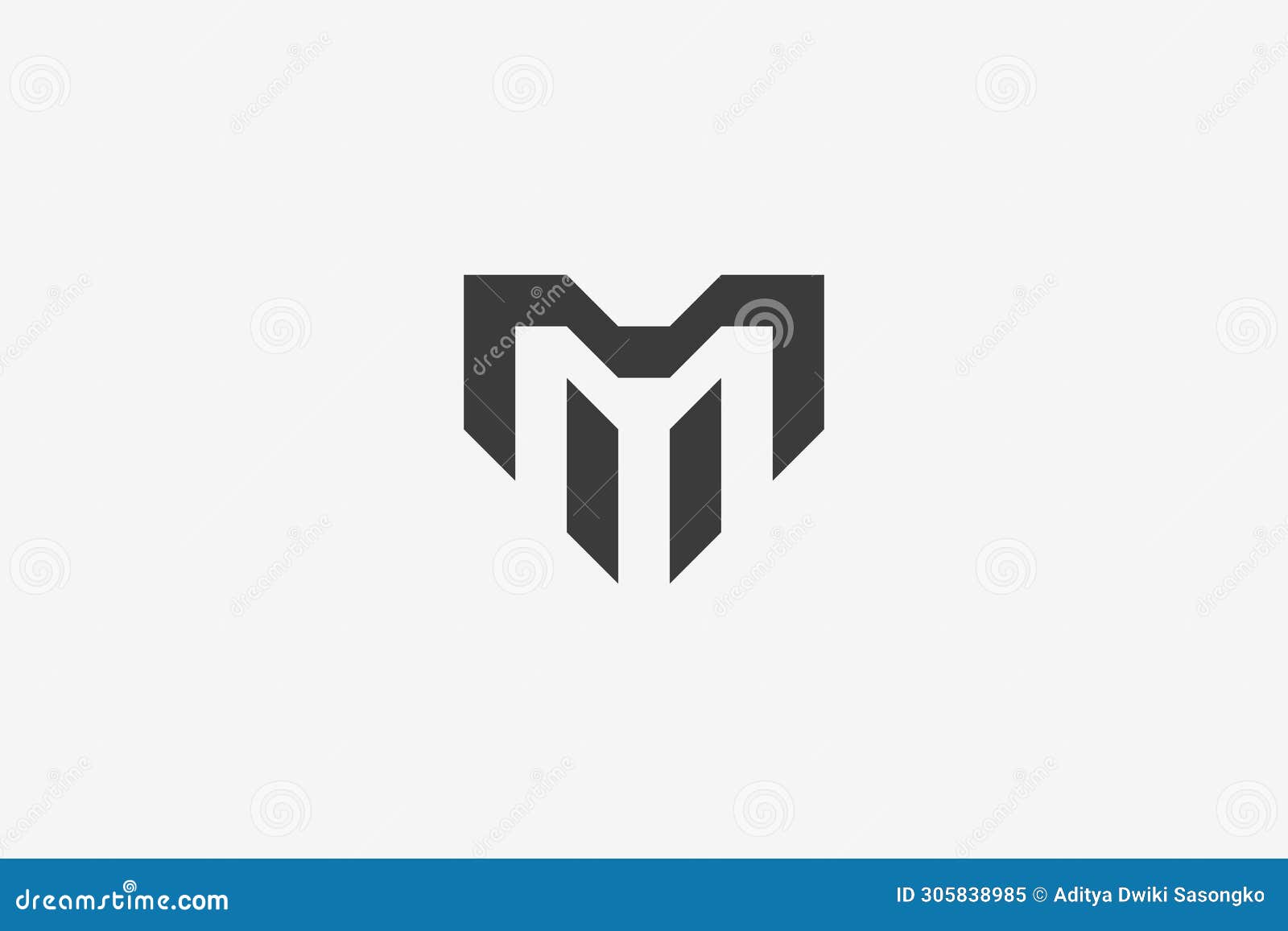 Letter M emblem logo stock illustration. Illustration of corporate ...