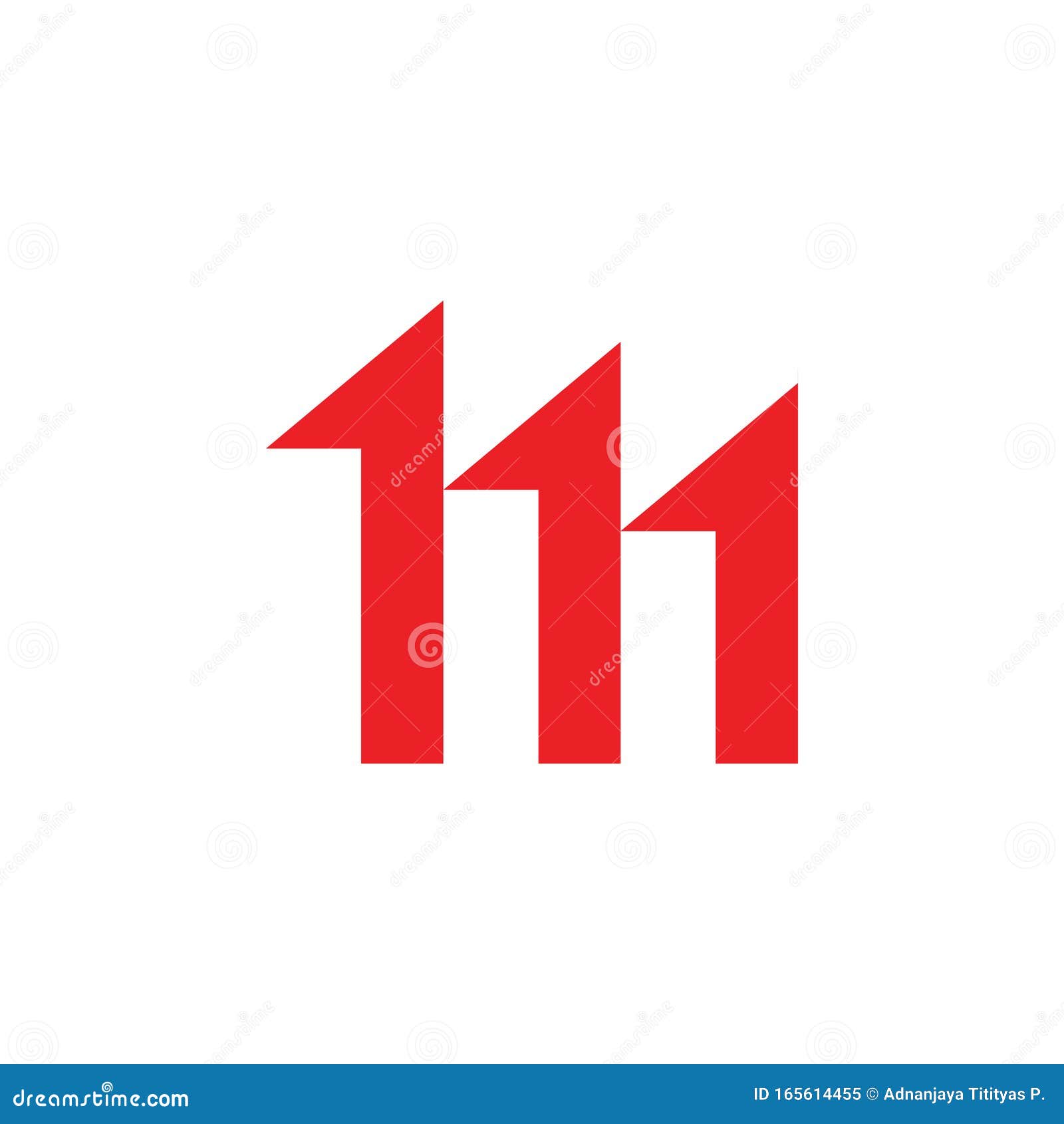 Letter M Geometric Arrow Up Logo Vector Stock Vector - Illustration of ...