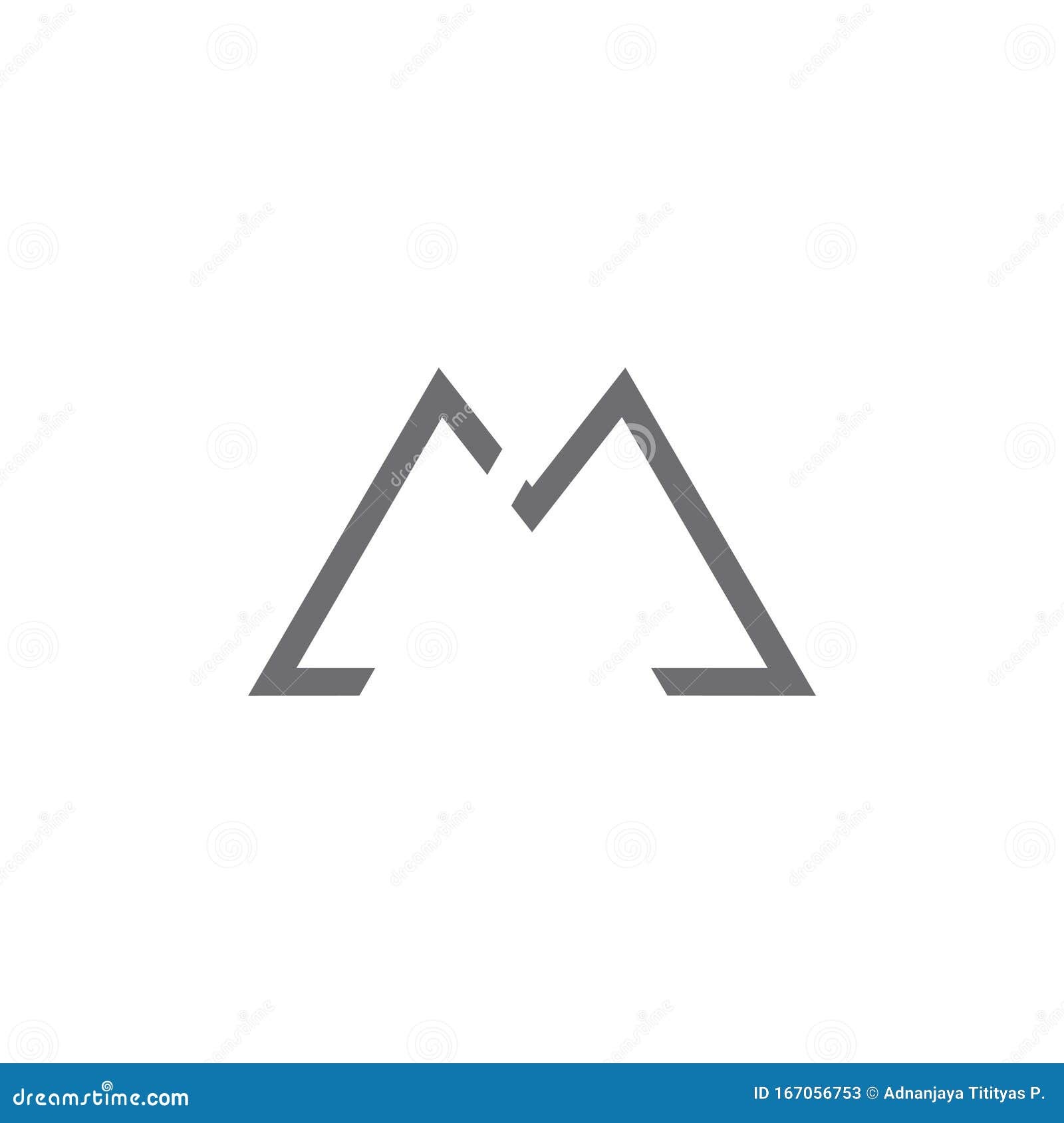 Letter M Geometric Line Logo Vector Stock Vector - Illustration of ...