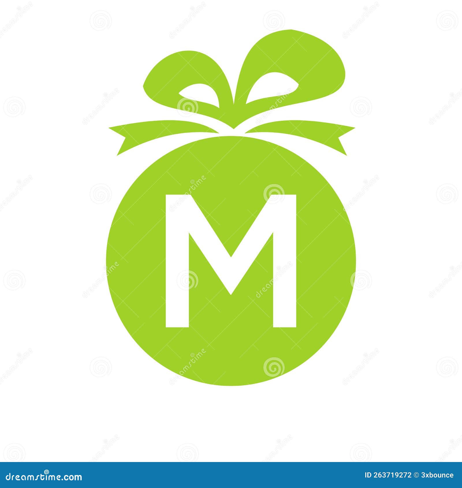 Letter M Gift Box Logo. Giftbox Icon Celebration Logo Element Template ...