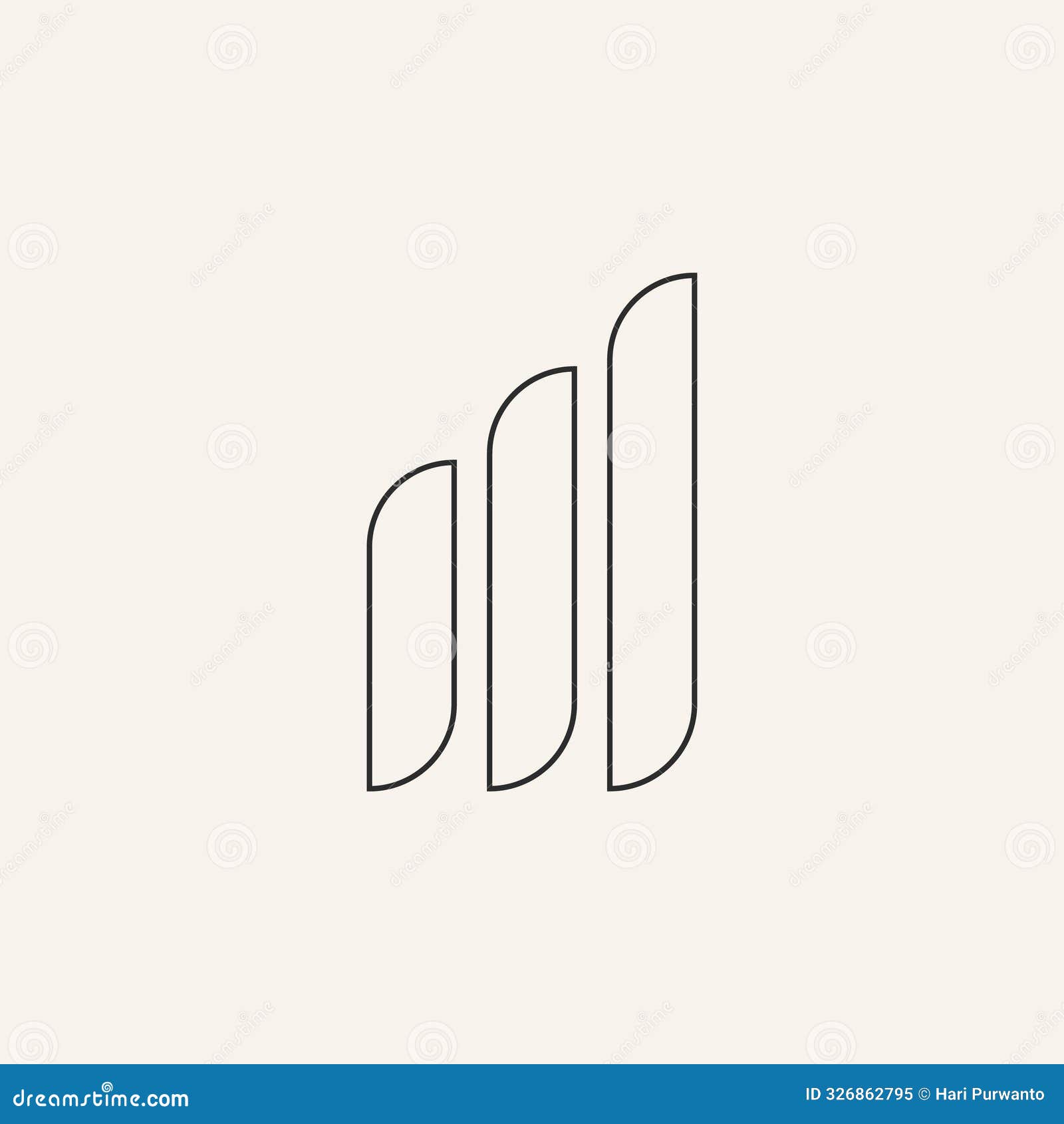 Letter M Graphic Line Monogram Logo Vector Design Illustration Stock ...