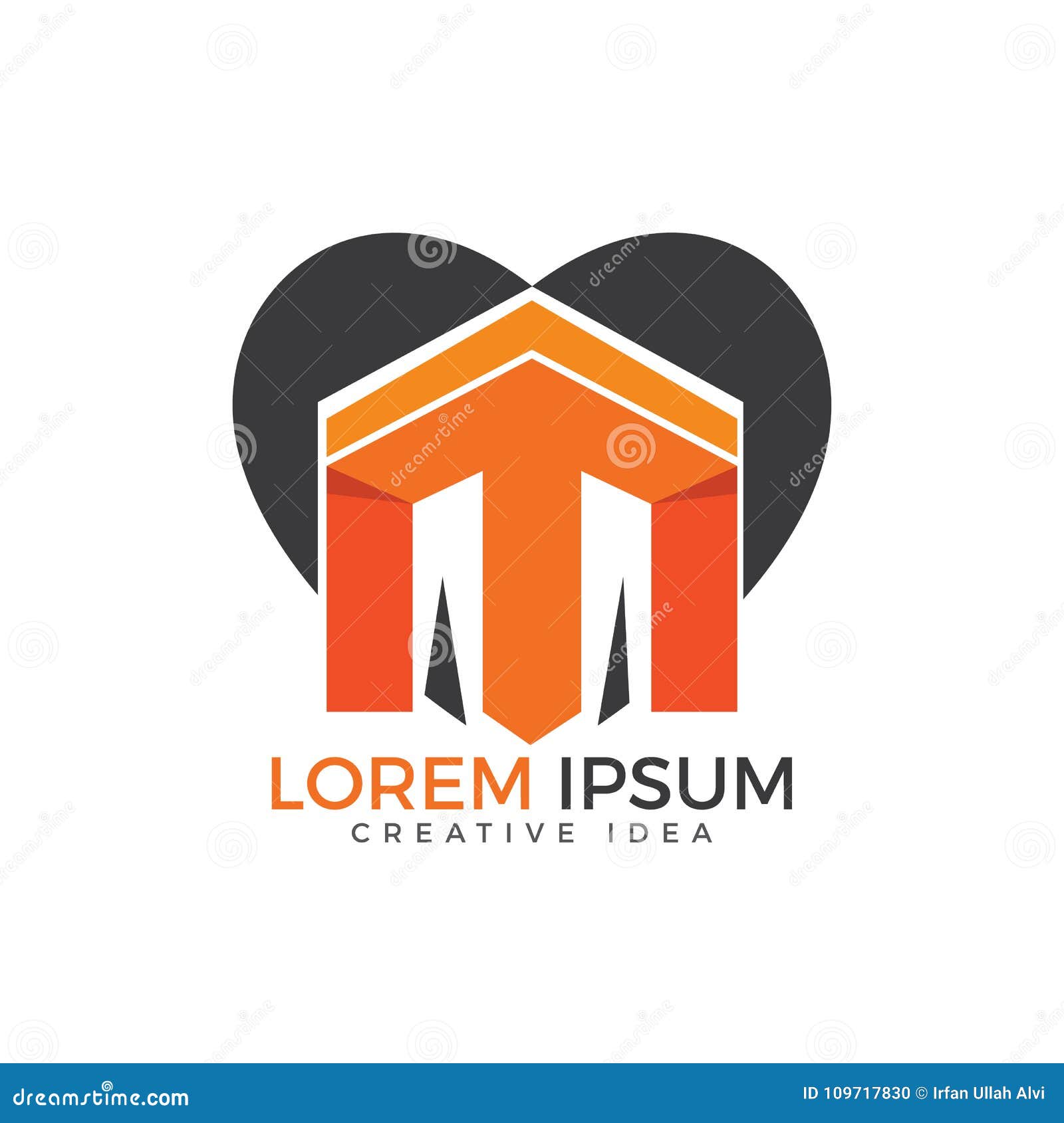 Letter M Heart Logo Design. Stock Vector - Illustration of business ...