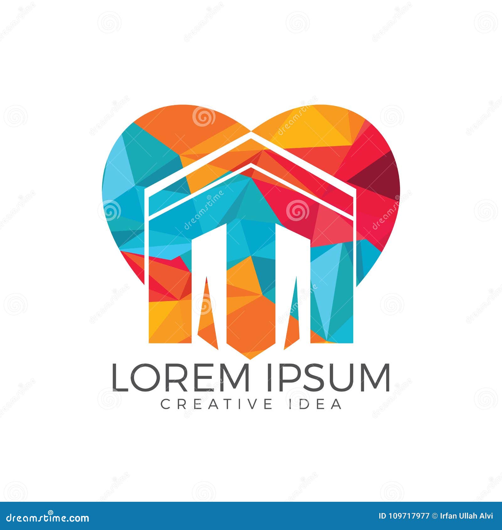 Letter M Heart Logo Design. Stock Vector - Illustration of logotype ...