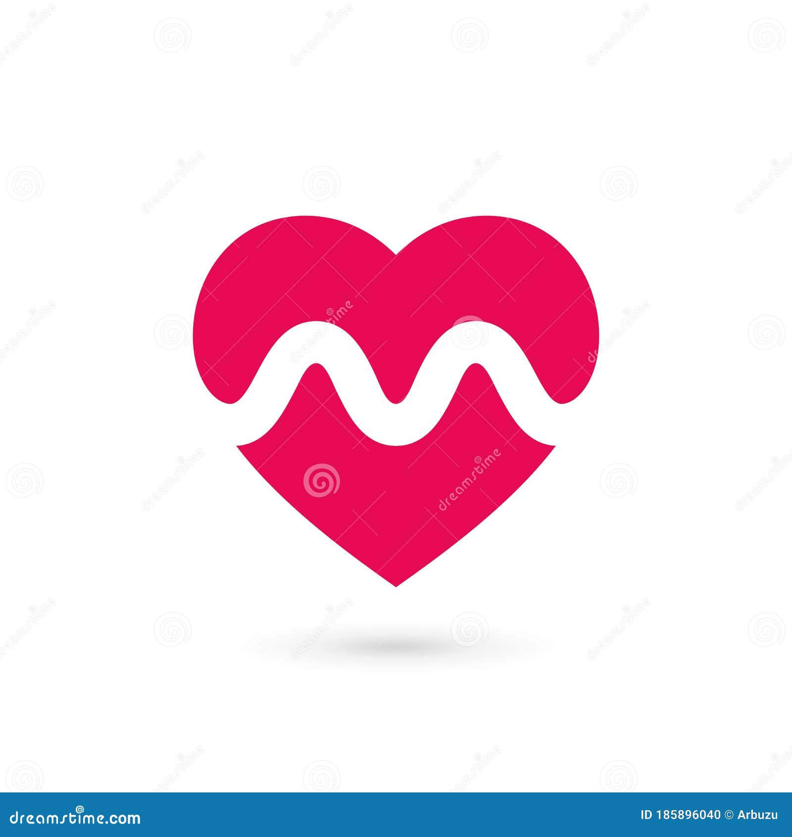 Letter M In Heart Shape