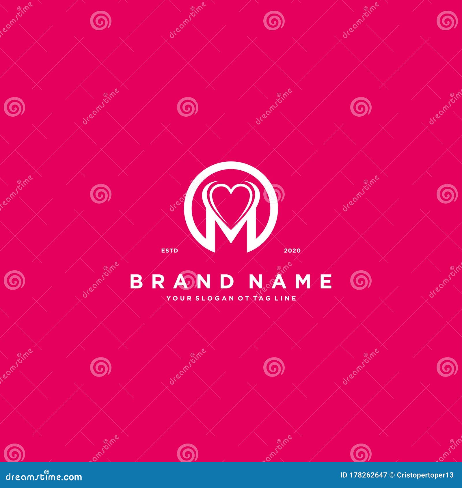 Letter M Heart Logo Icon Design Vector Stock Vector - Illustration of ...