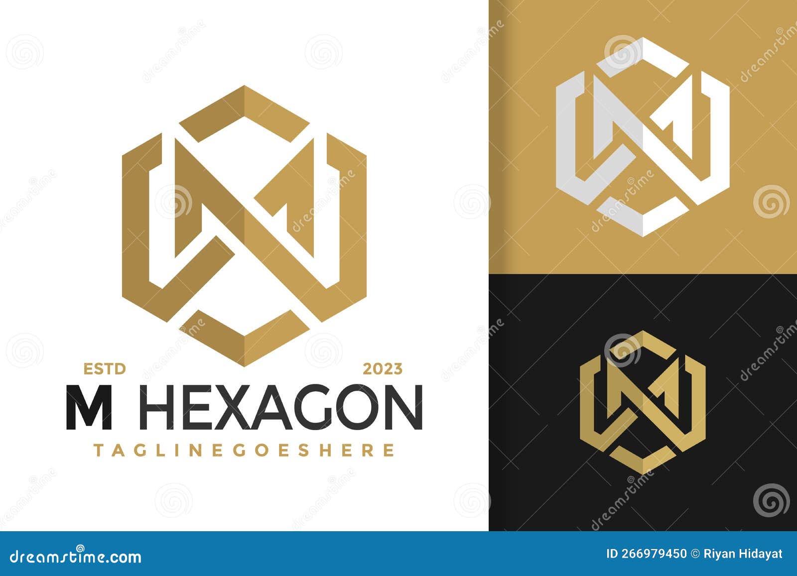 Letter M Hexagon Logo Logos Design Element Stock Vector Illustration ...