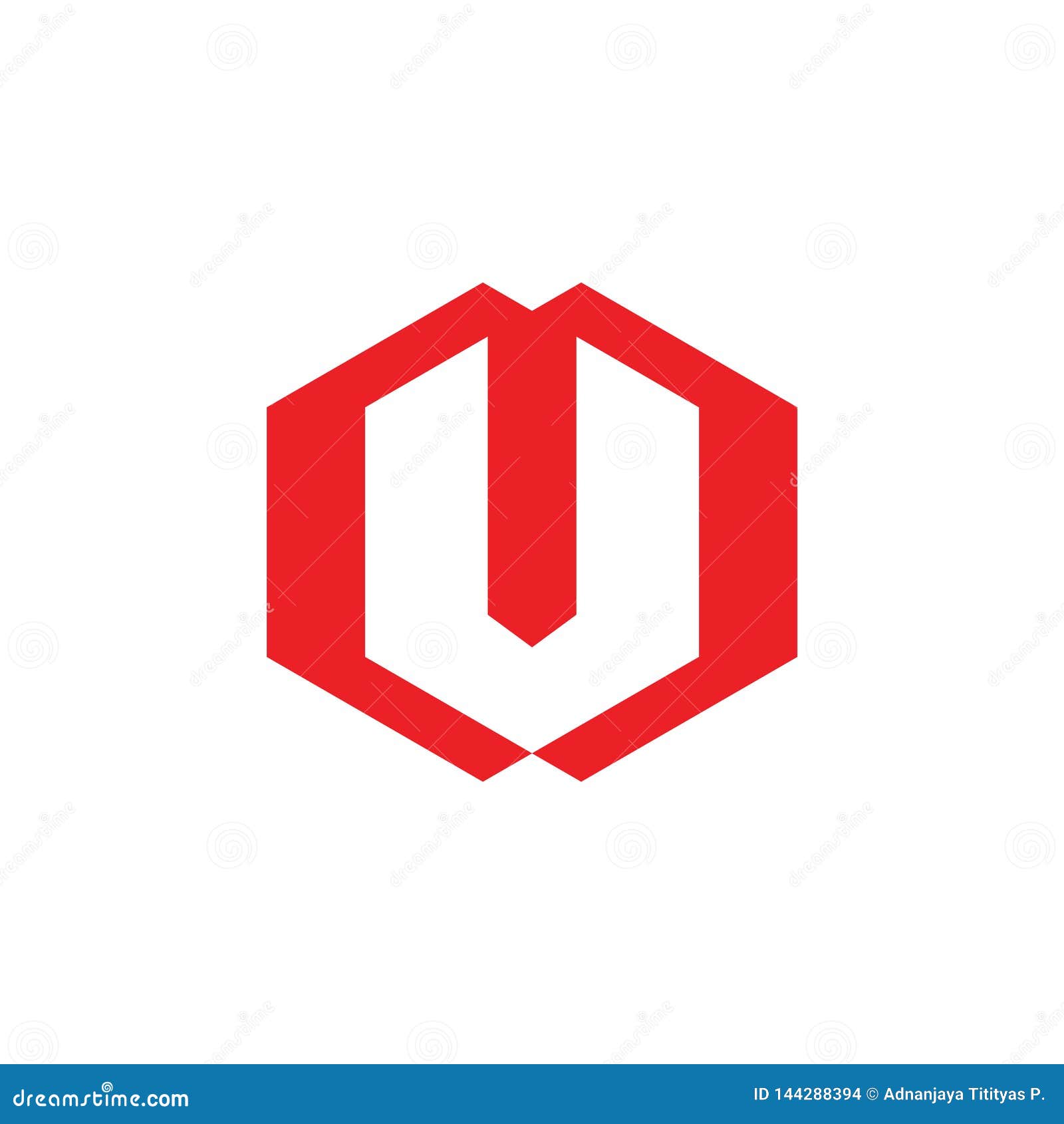 Letter M Hexagonal Geometric Logo Stock Vector - Illustration of line ...