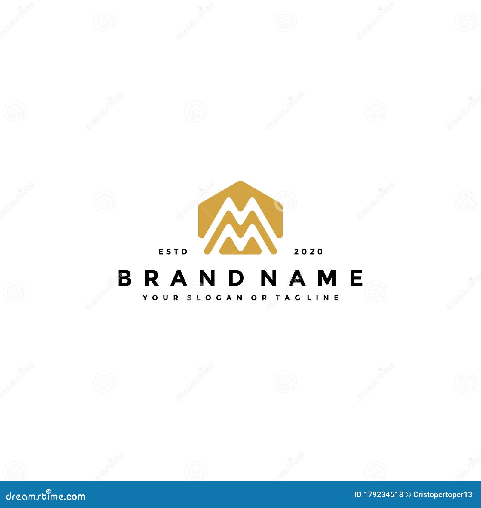 Letter M Home Logo Design Vector Stock Vector - Illustration of flat ...