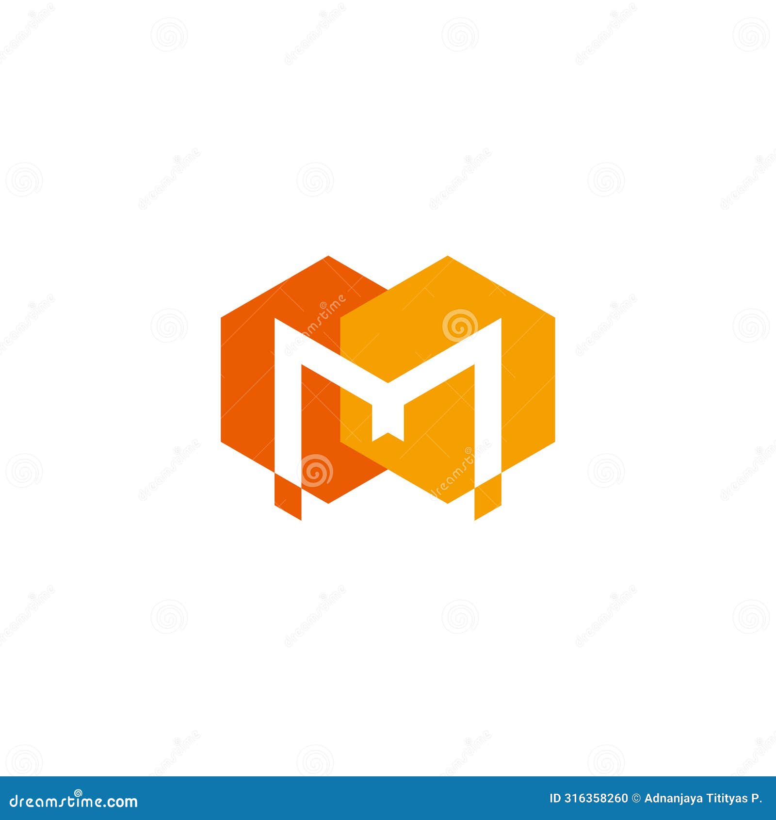 Letter M Honey Comb Simple Colorful Logo Vector Stock Vector ...