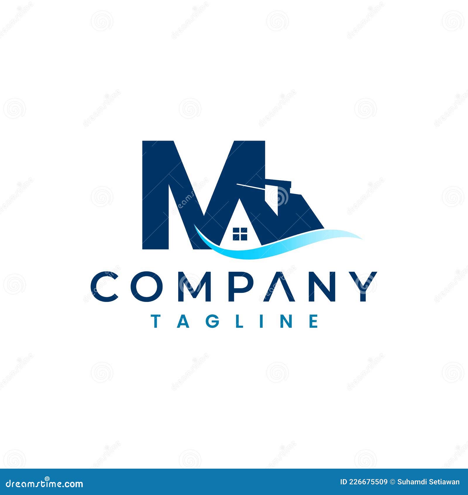 Letter M House Logo , Initial Home Logo Stock Vector - Illustration of ...