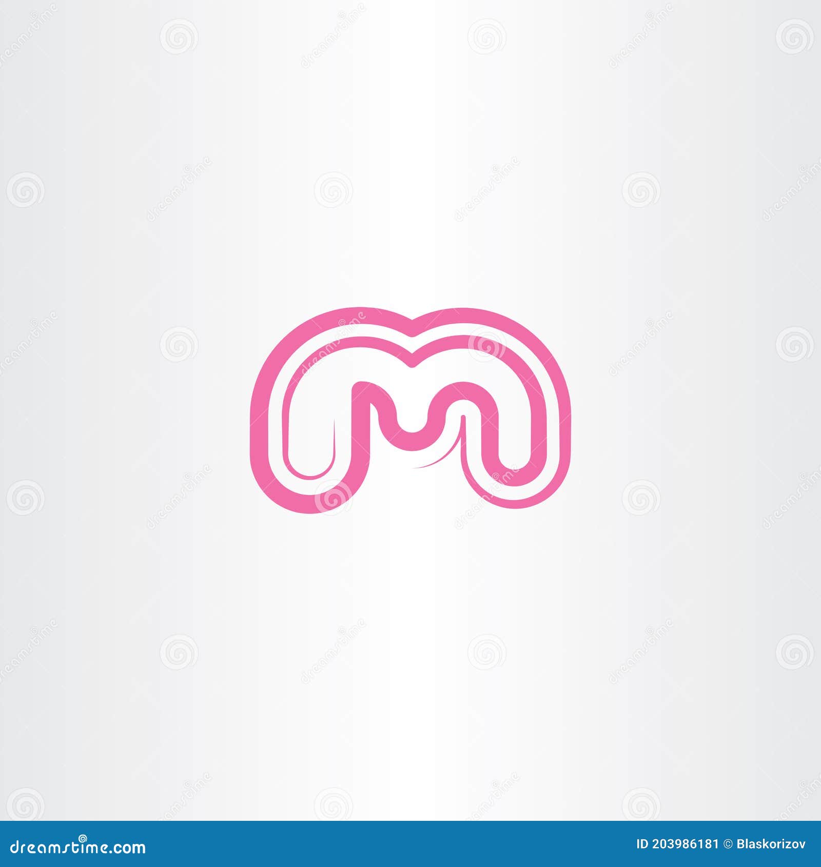 Letter M Icon Pink Symbol Element Vector Sign Stock Vector ...