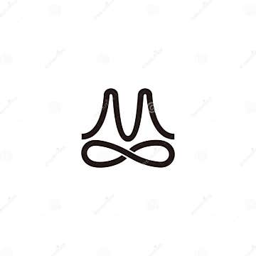 Letter M Infinity Design Symbol Logo Vector Stock Vector - Illustration ...