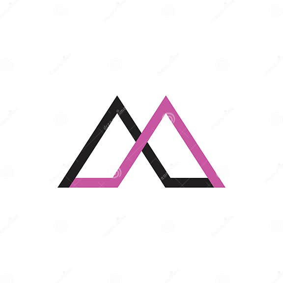 Letter M Infinity Line Geometric Logo Vector Stock Vector ...