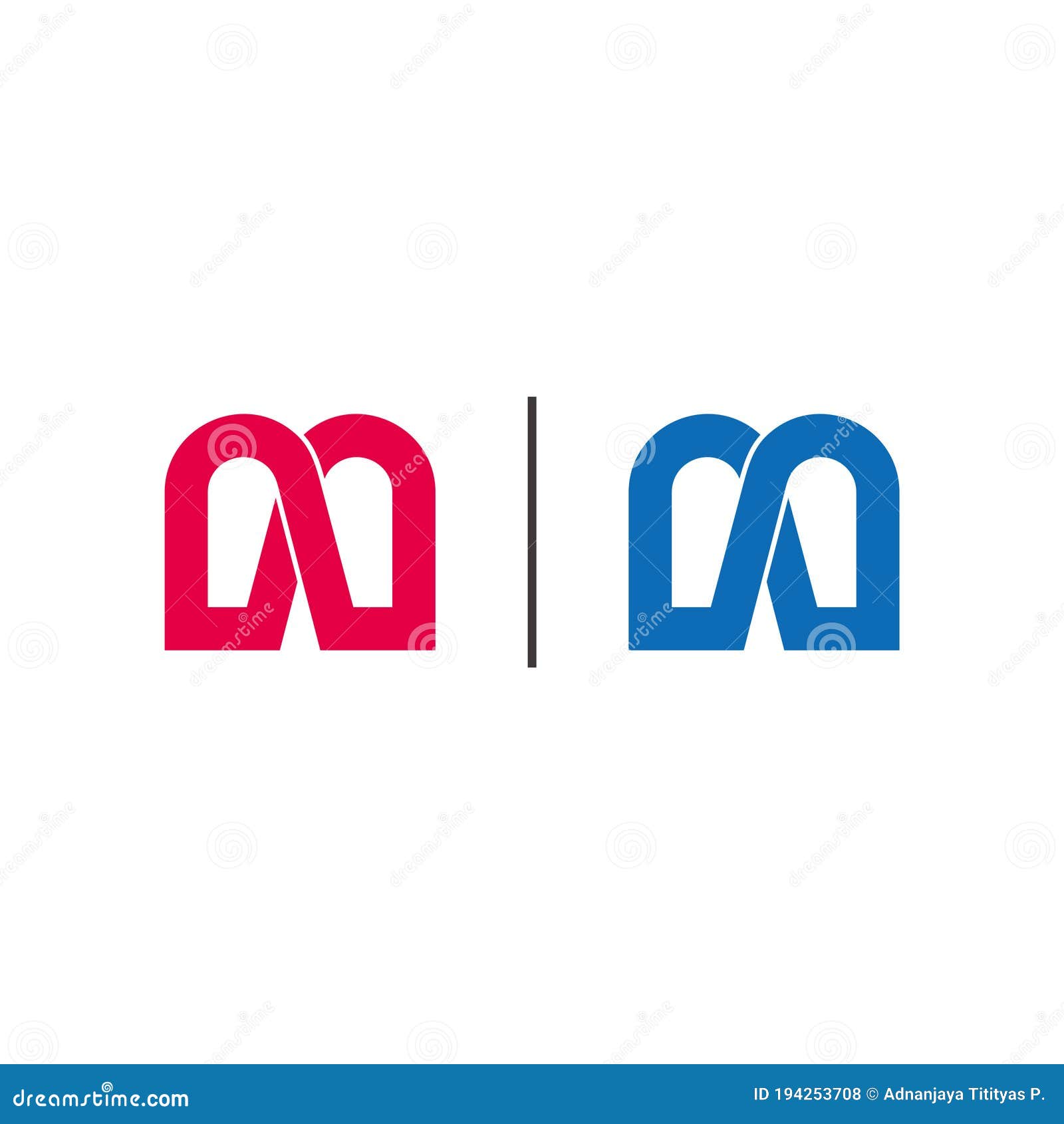Letter M Infinity Lines Overlap Design Logo Vector Stock Vector ...