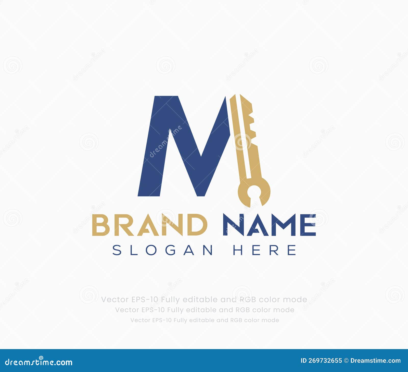 Letter M key logo stock vector. Illustration of mode - 269732655