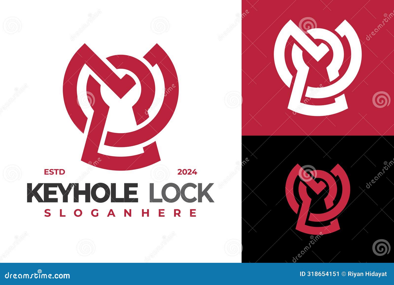 Keyhole Logo Design Template, Lock Or Locker Logo Vector ...