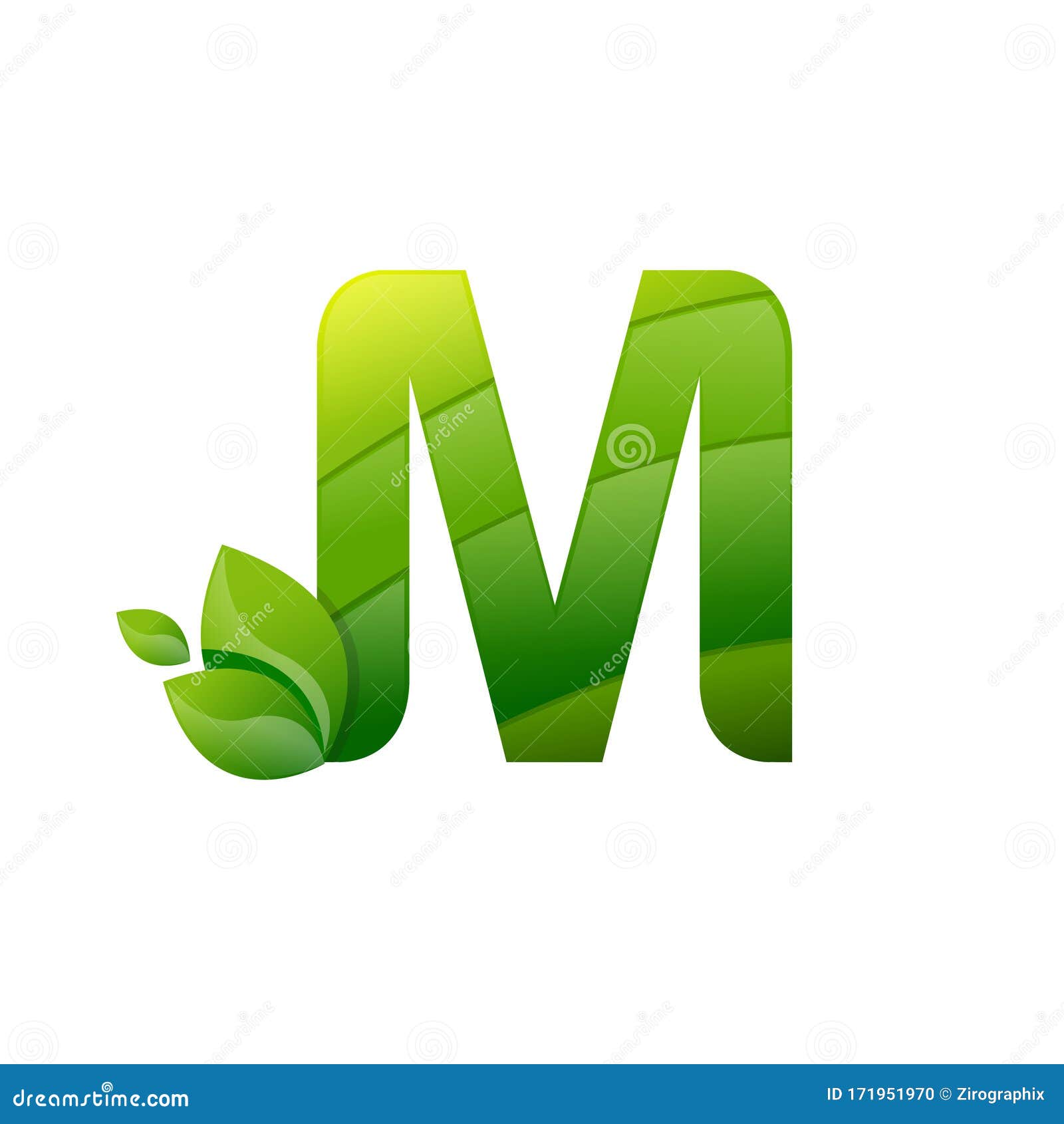 Letter M Leaf Nature Logo Icon Vector Stock Vector - Illustration of ...